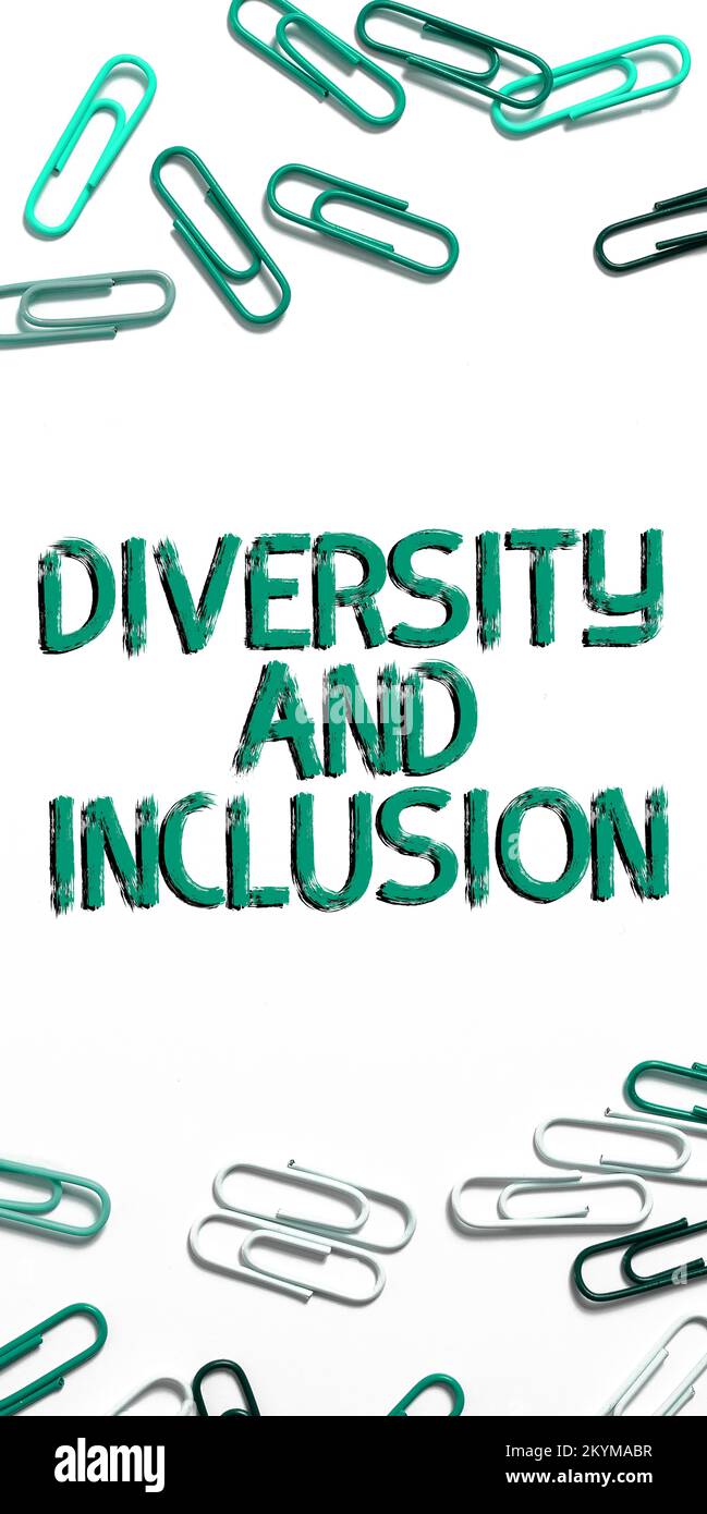 Conceptual display Diversity And Inclusion. Conceptual photo range ...