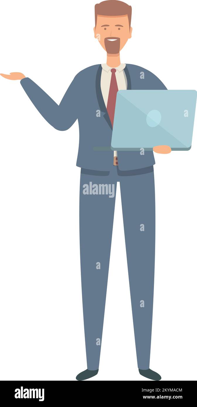 Office director icon cartoon vector. Commercial manager. Money ...
