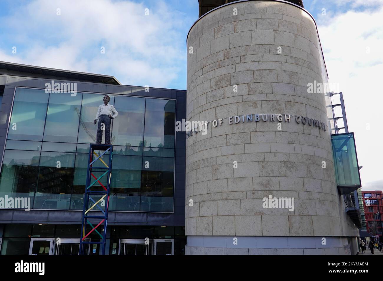 Front of the City of Edinburgh Council building with sculpture ...