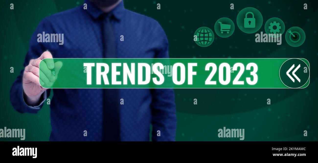 Conceptual display Trends Of 2023. Internet Concept things that is ...