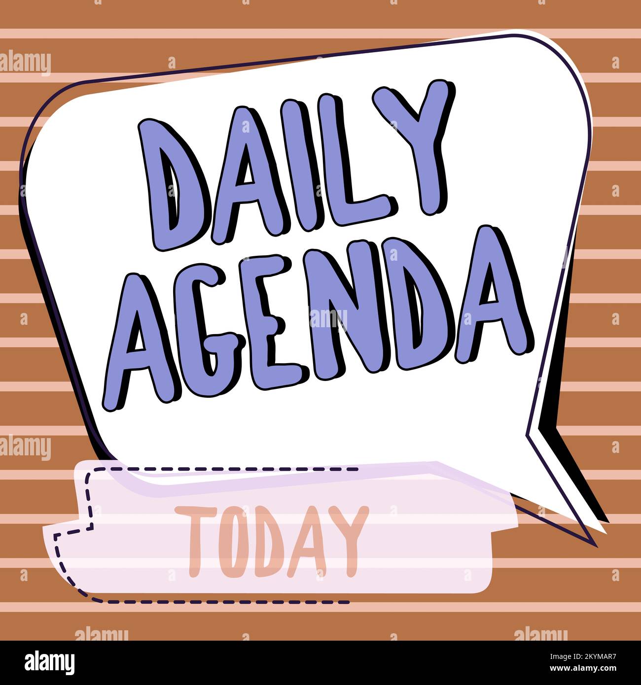 Text sign showing Daily Agenda. Business concept To do list of items be ...