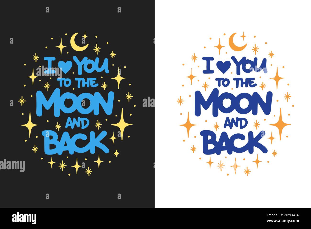 I love you to the moon and back Stock Vector Image & Art - Alamy