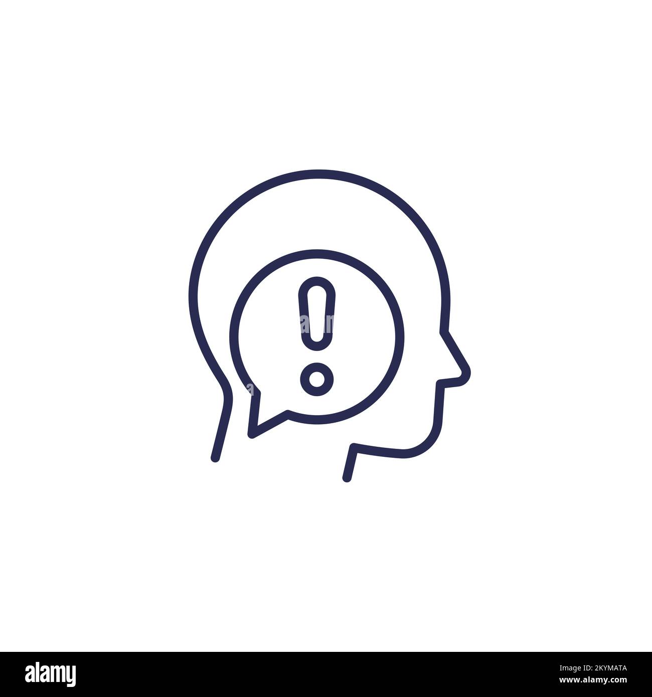 Stress problem line icon Cut Out Stock Images & Pictures - Alamy