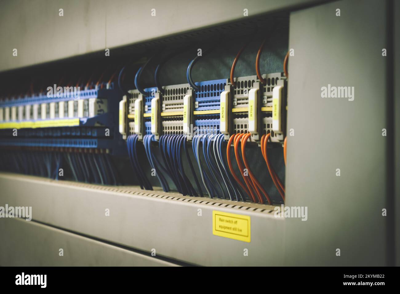 PLC Control panel with wiring Stock Photo - Alamy