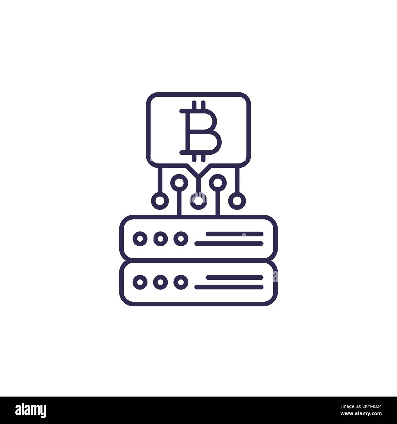 Bitcoin coin icon over Stock Vector Images - Alamy