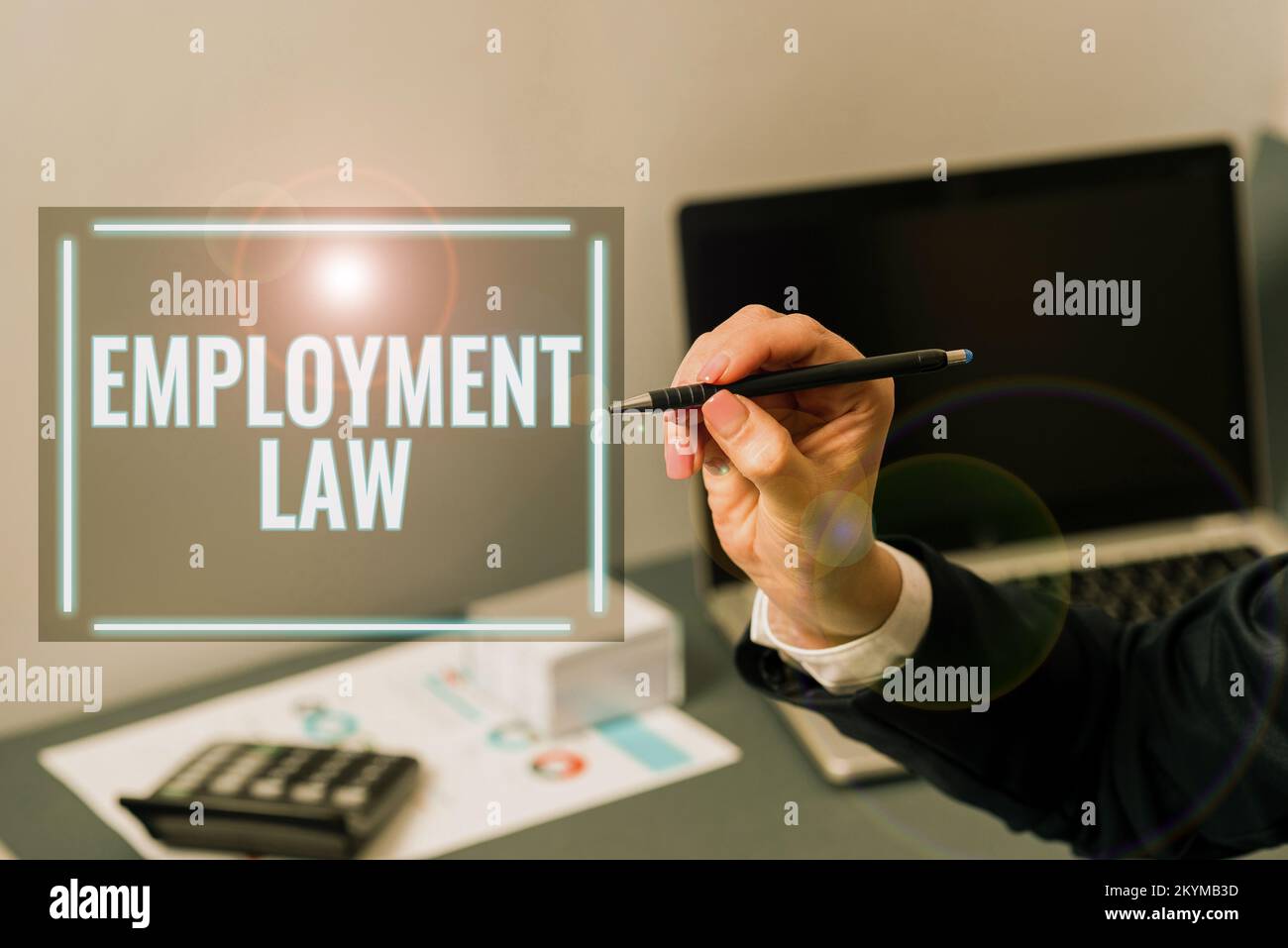 Inspiration showing sign Employment Law. Concept meaning deals with ...