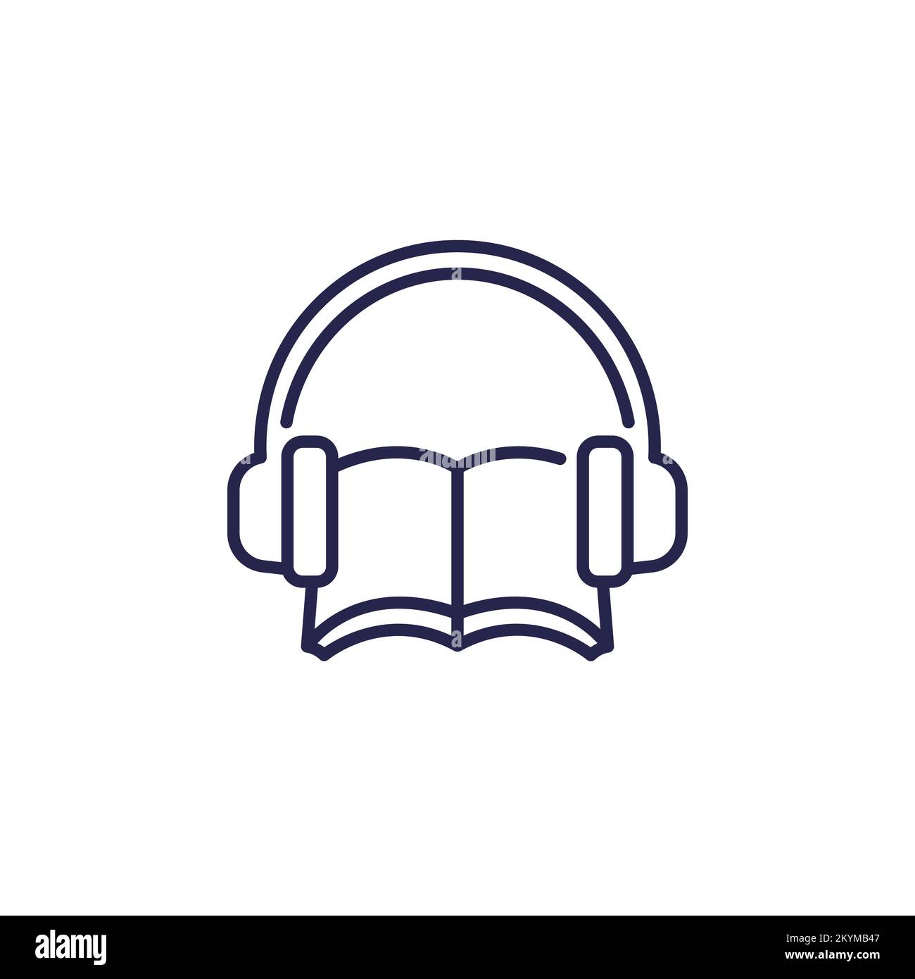 Book headphones on white Stock Vector Images - Alamy