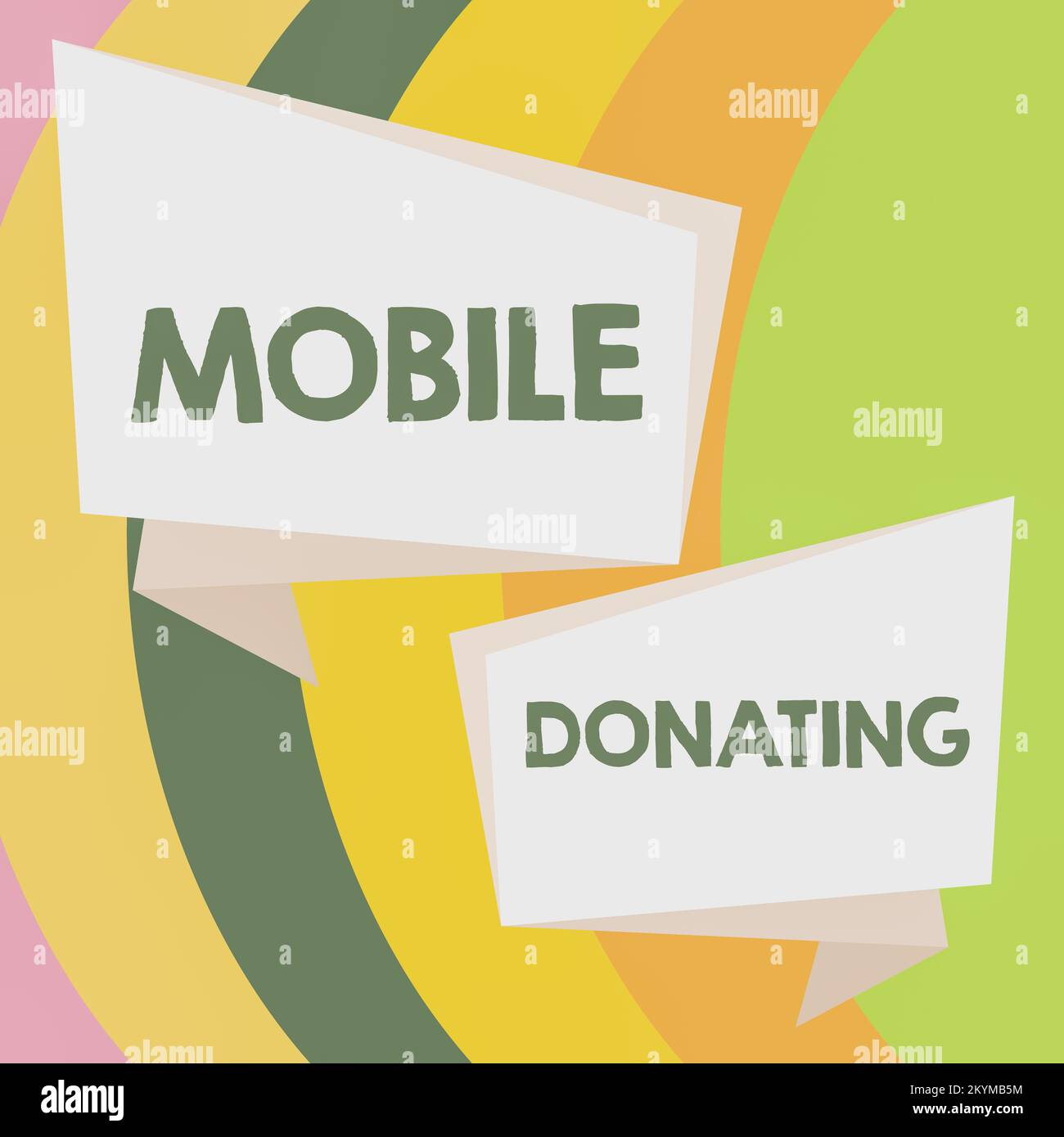 Conceptual caption Mobile Donating. Concept meaning to give something ...