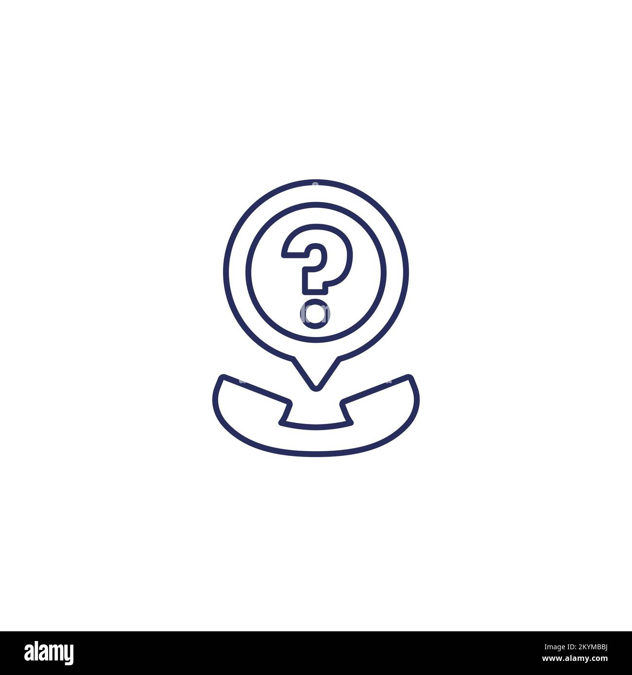 support phone call line icon on white Stock Vector Image & Art - Alamy