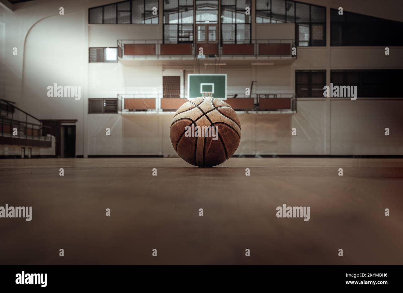 Empty basketball court in gymnasium hi-res stock photography and images ...