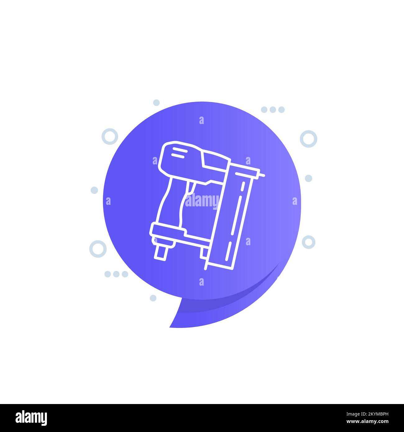 nailer line icon, pneumatic nail gun Stock Vector Image & Art - Alamy