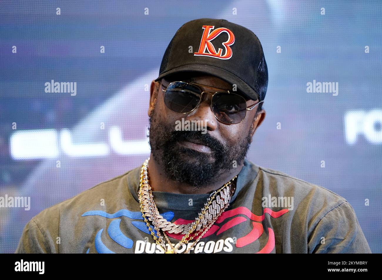Derek Chisora during a press conference at the Tottenham Hotspur ...