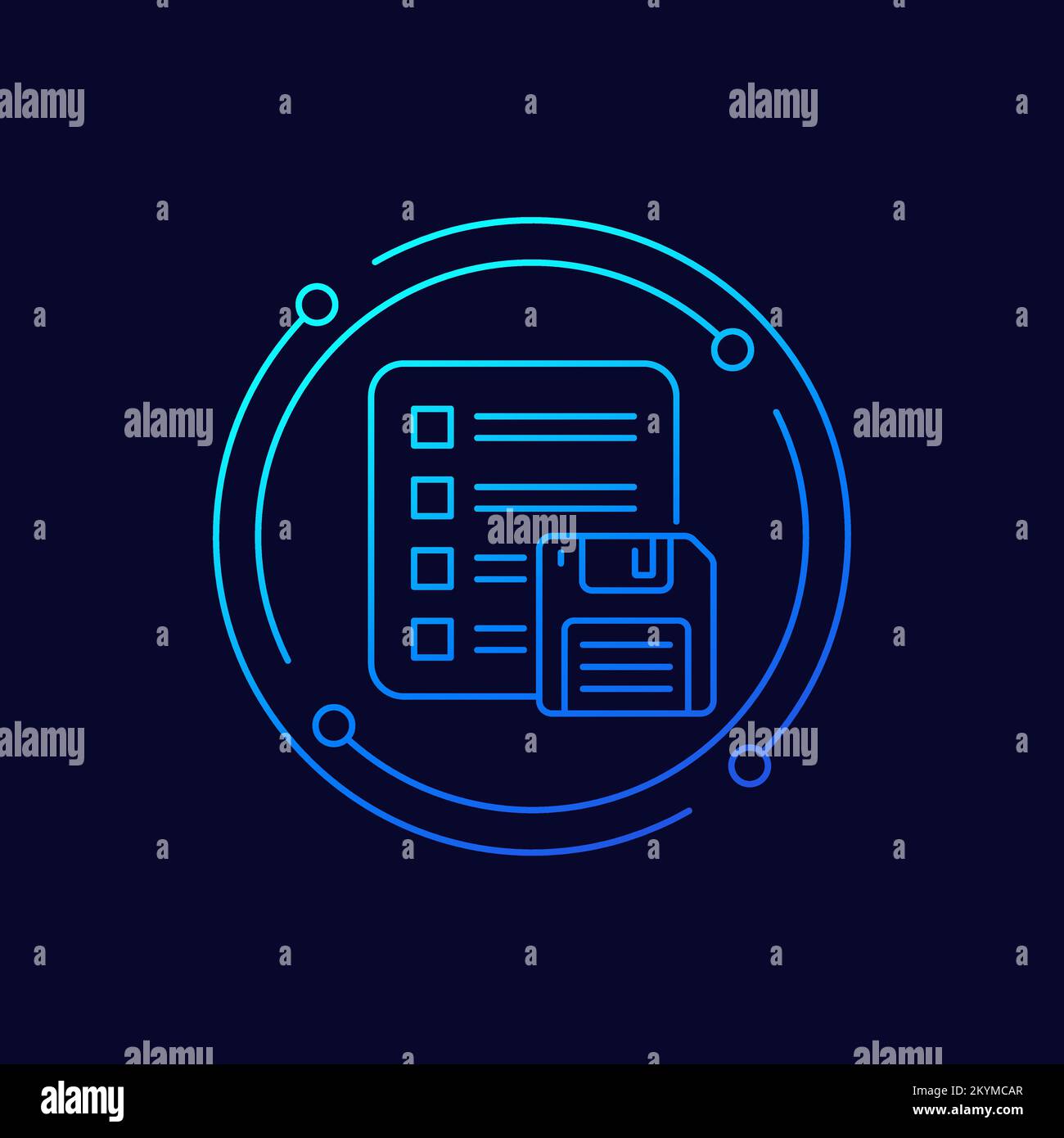 select files for backup line icon, vector Stock Vector Image & Art - Alamy