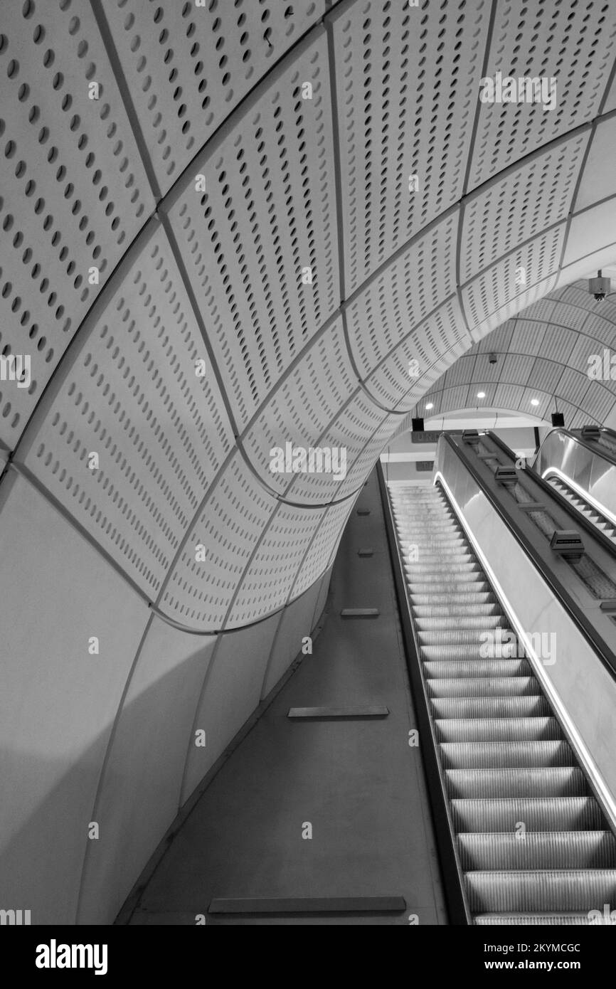 The newly opened Elizabeth Line London underground train station at ...