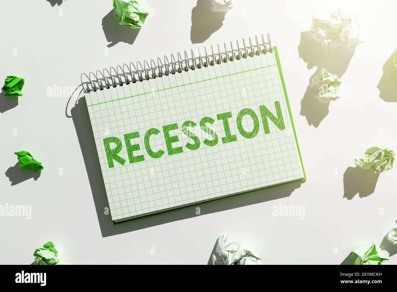 Writing displaying text Recession. Internet Concept the process of progressive decrease in ...