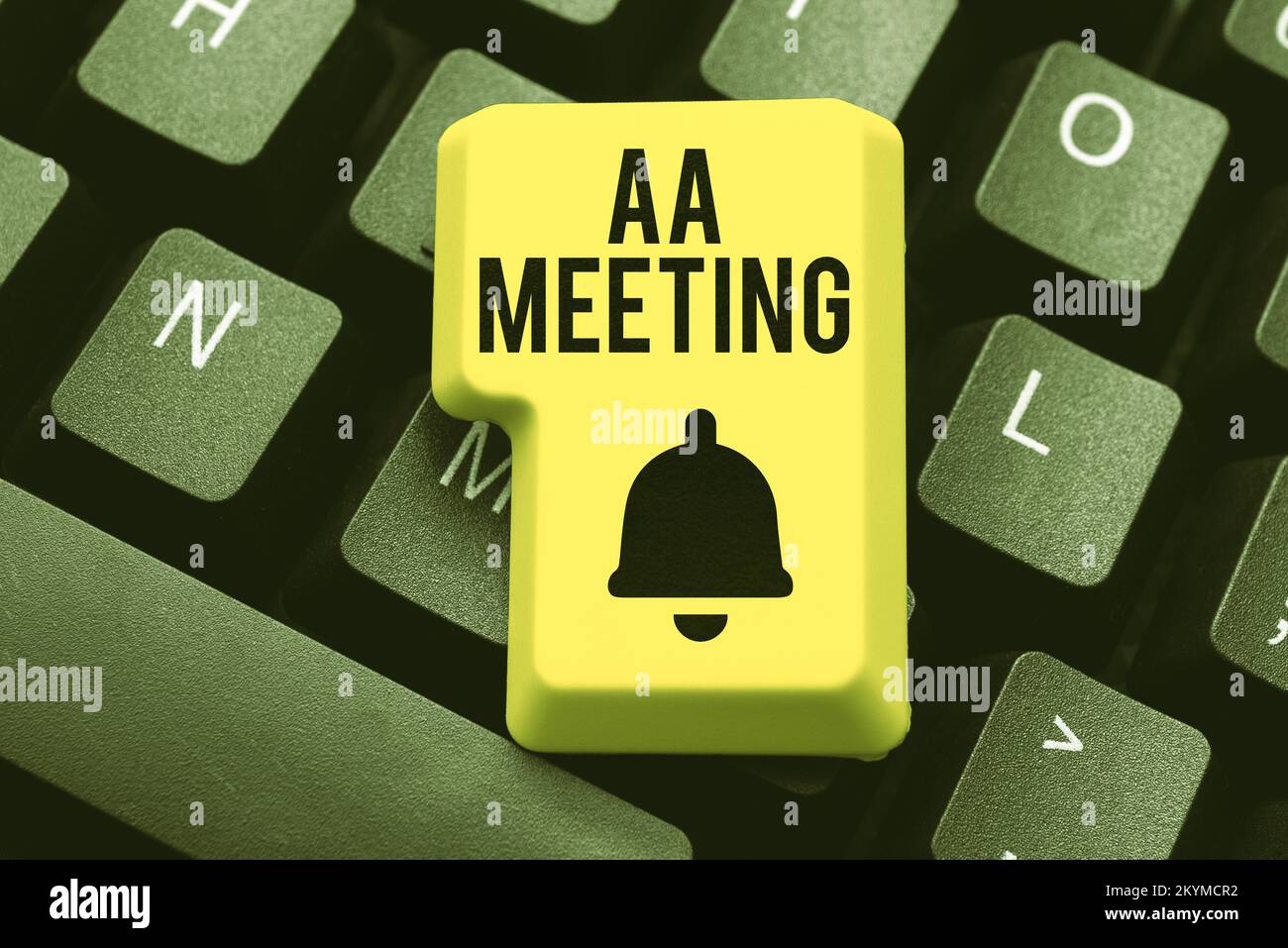 Text caption presenting Aa Meeting. Business showcase gathering of ...