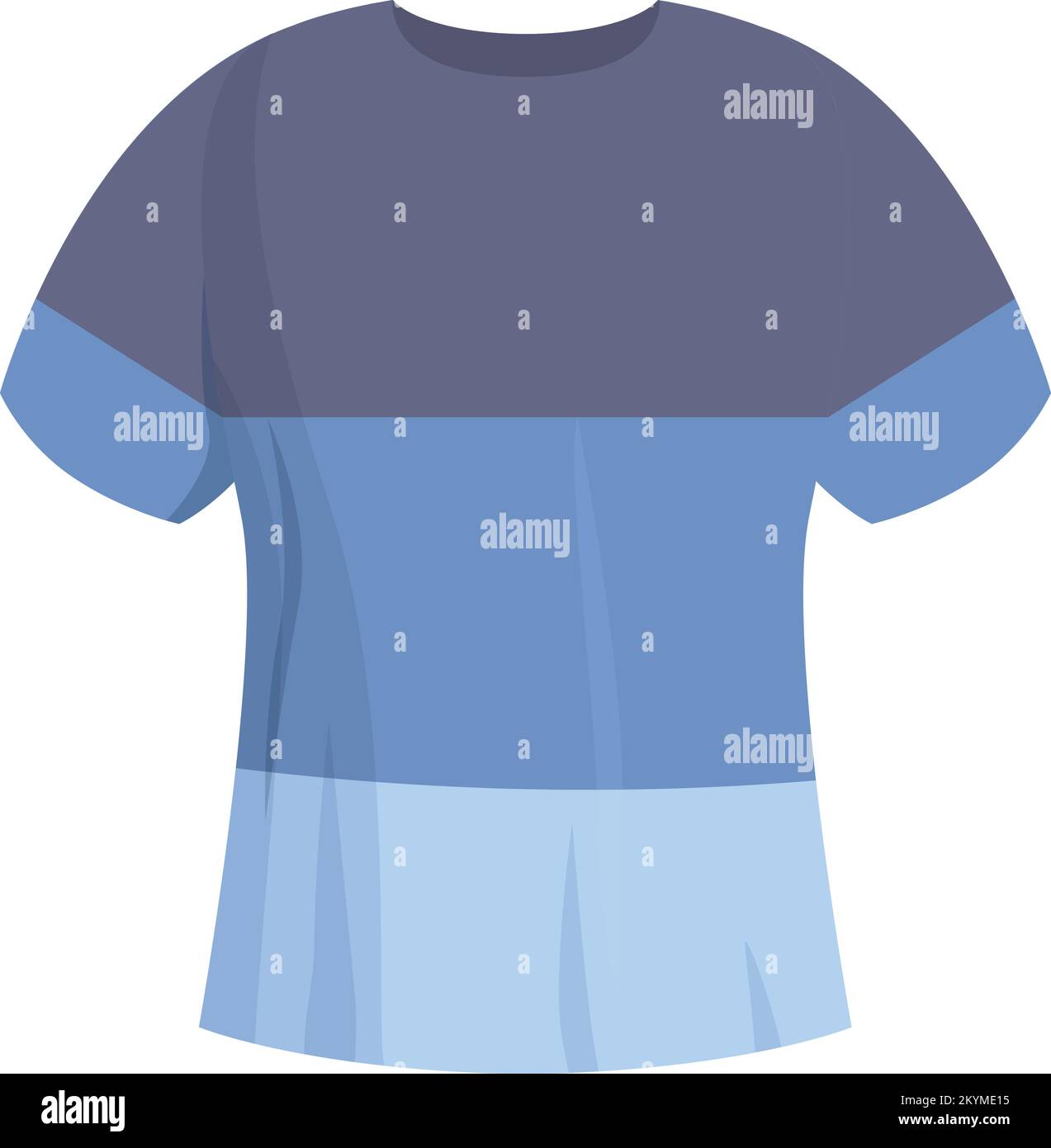Blue gradient tshirt icon cartoon vector. Sport design. Wear top Stock ...