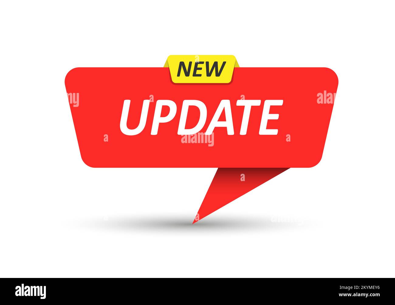 New Update. Vector banner, pointer, sticker, label or speech bubble ...