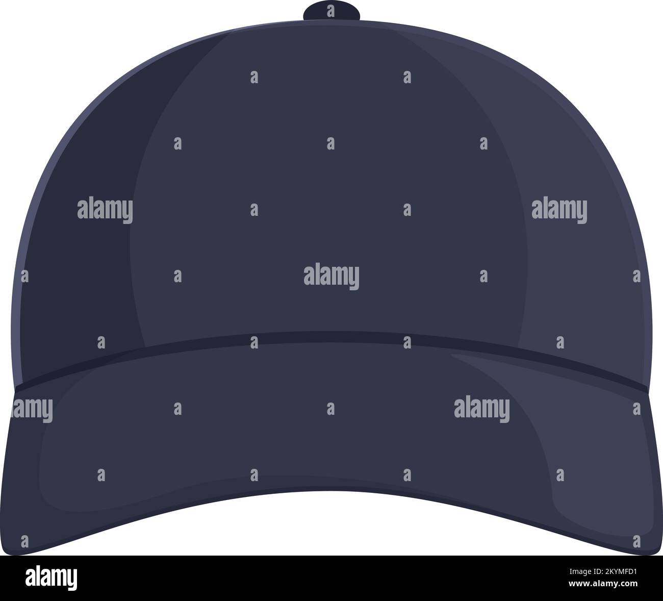 Black baseball hat icon cartoon vector. Cap template. Fashion wear ...