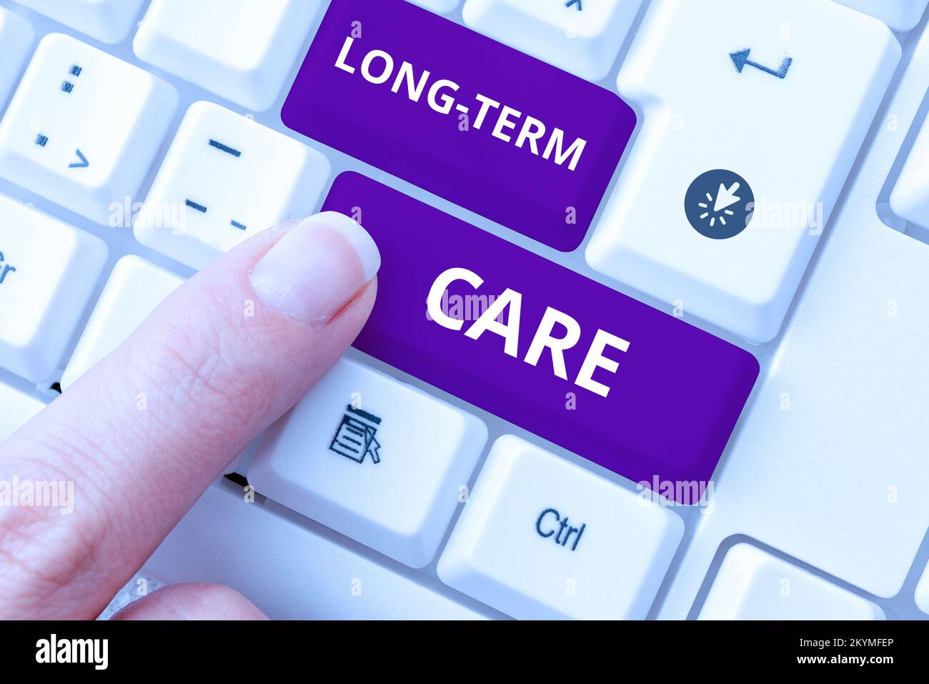 Hand writing sign Long Term Care. Internet Concept Adult medical ...