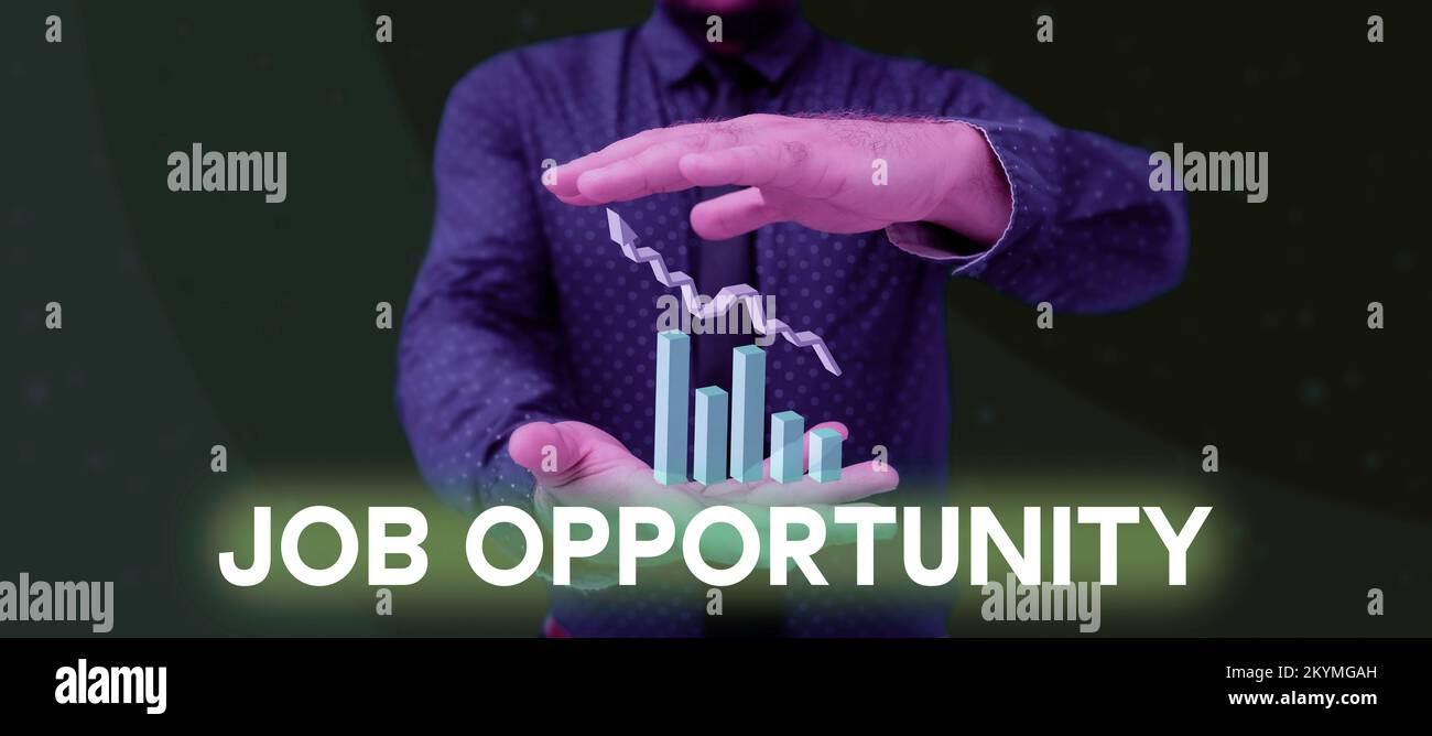 Sign displaying Job Opportunity. Internet Concept an opportunity of ...
