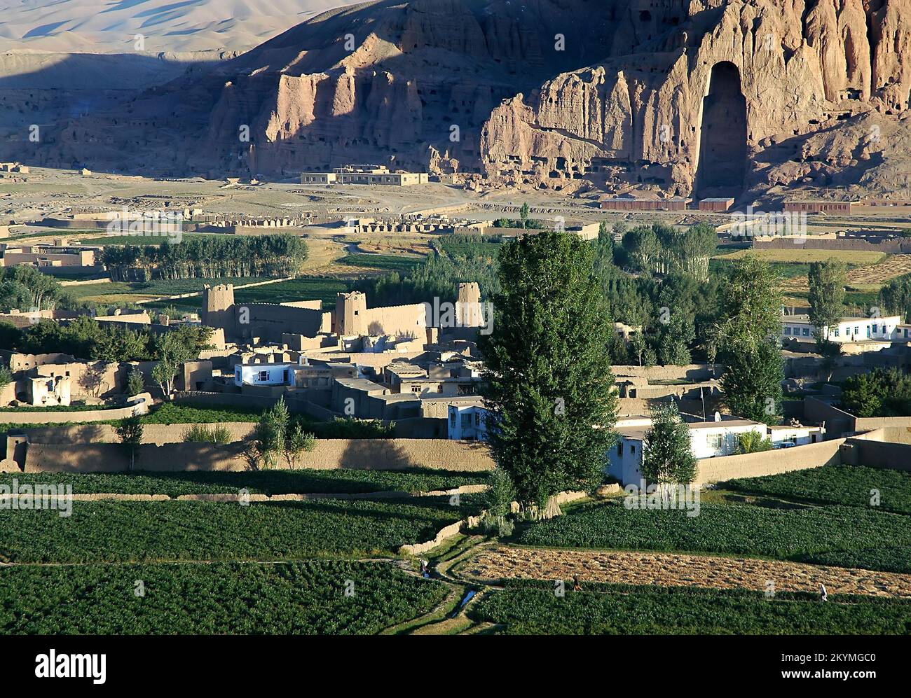 Bamyan (Bamiyan) in Central Afghanistan. View over the Bamyan (Bamiyan ...