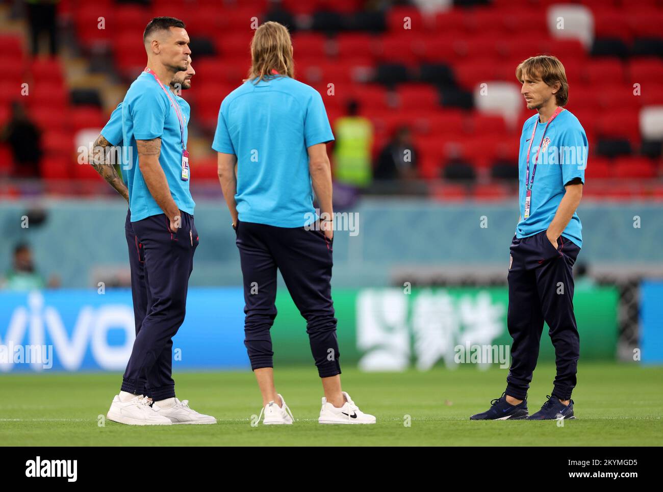 Al Rayyan, Qatar. 01st Dec, 2022. Dejan Lovren, Domagoj Vida and Luka ...
