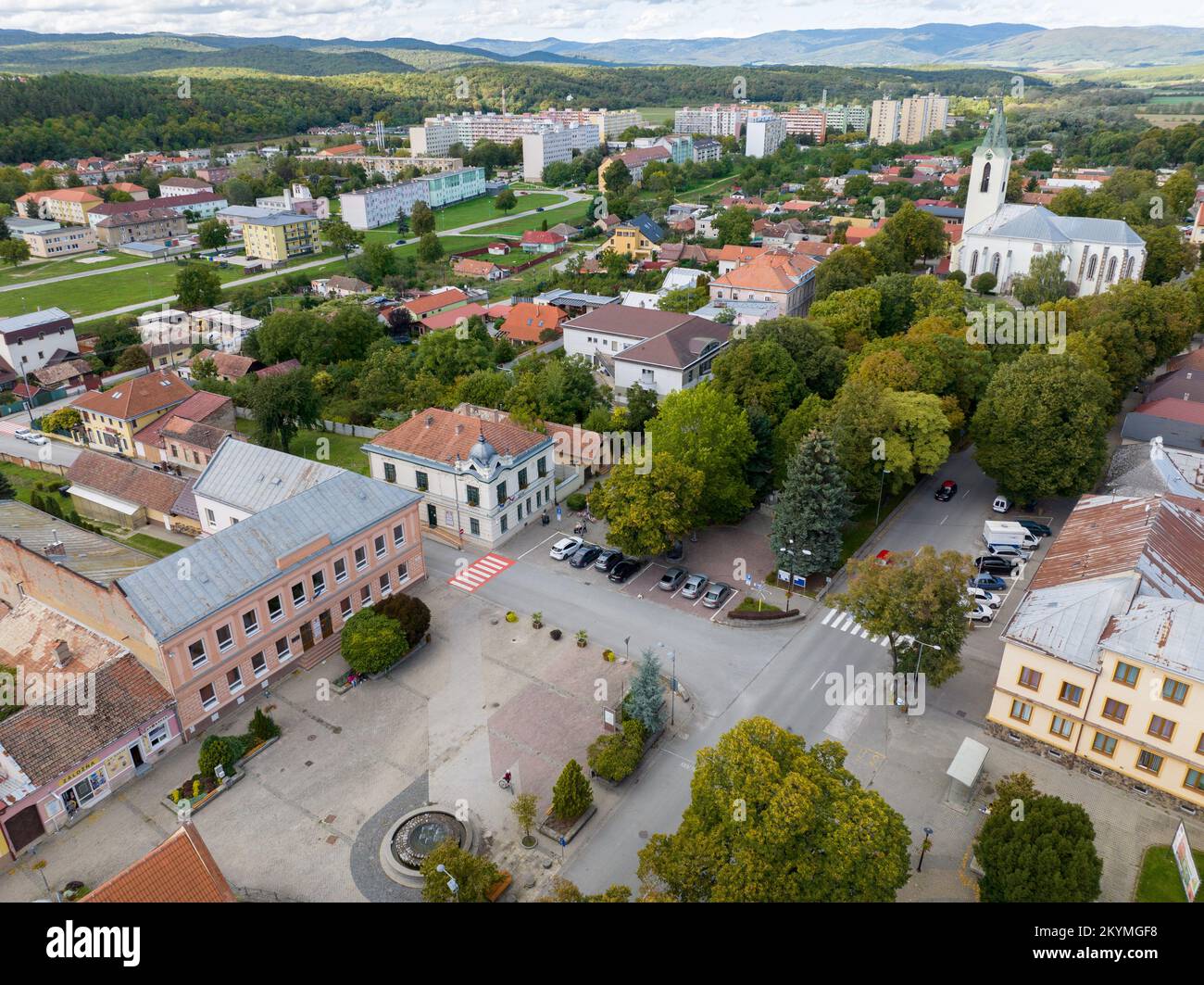 Aerial view of the city of Moldava nad Bodvou in Slovakia Stock Photo ...