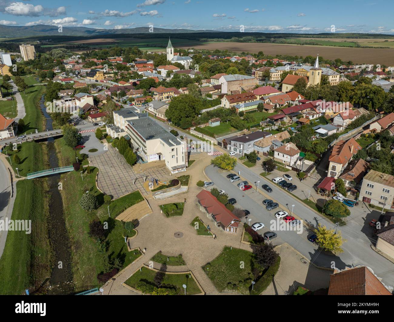 Aerial view of the city of Moldava nad Bodvou in Slovakia Stock Photo ...