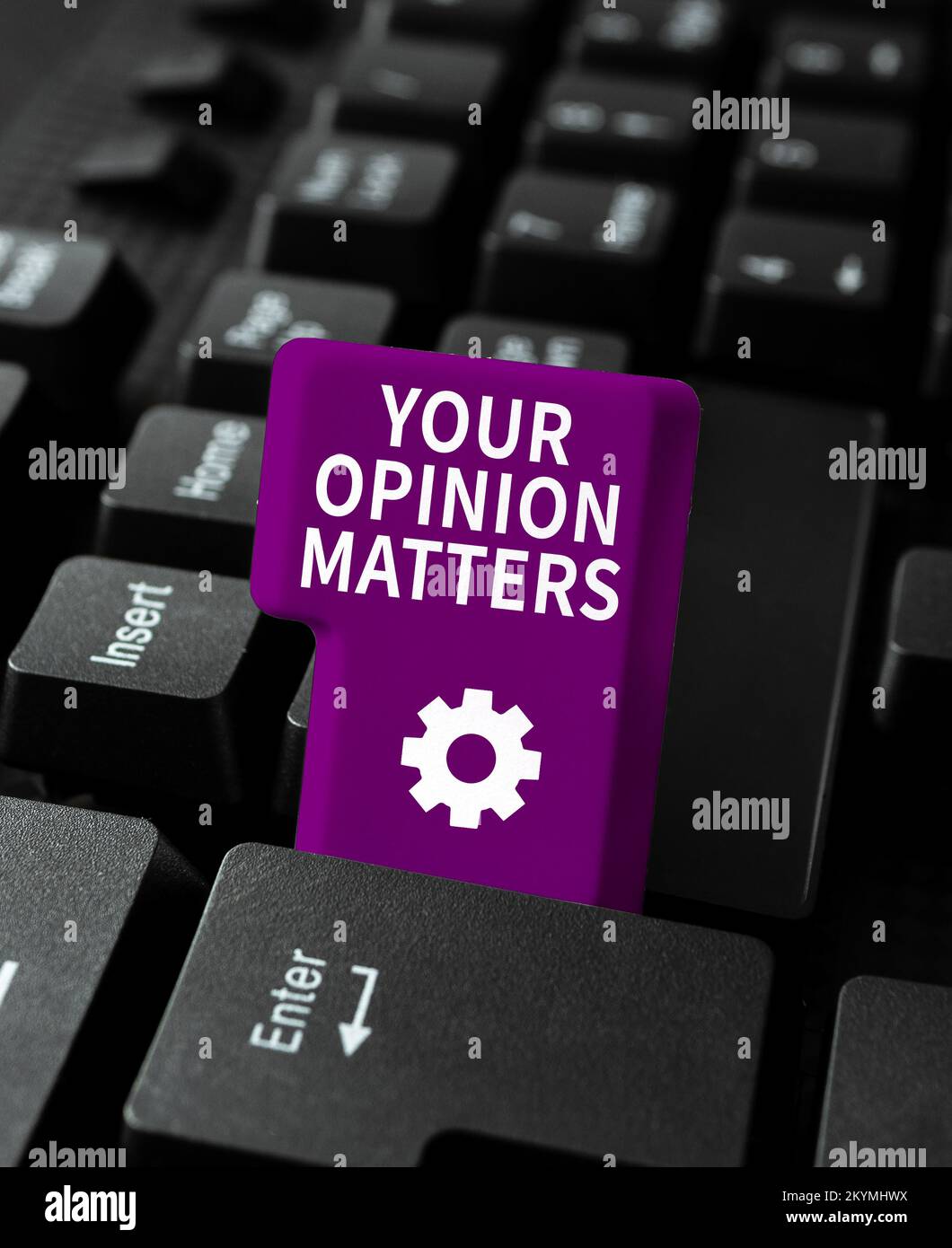 Text caption presenting Your Opinion Matters. Concept meaning to Have ...