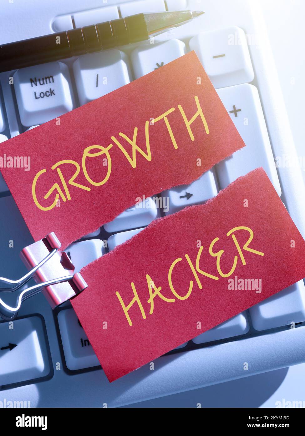 Handwriting text Growth Hacker. Conceptual photo generally to acquire ...