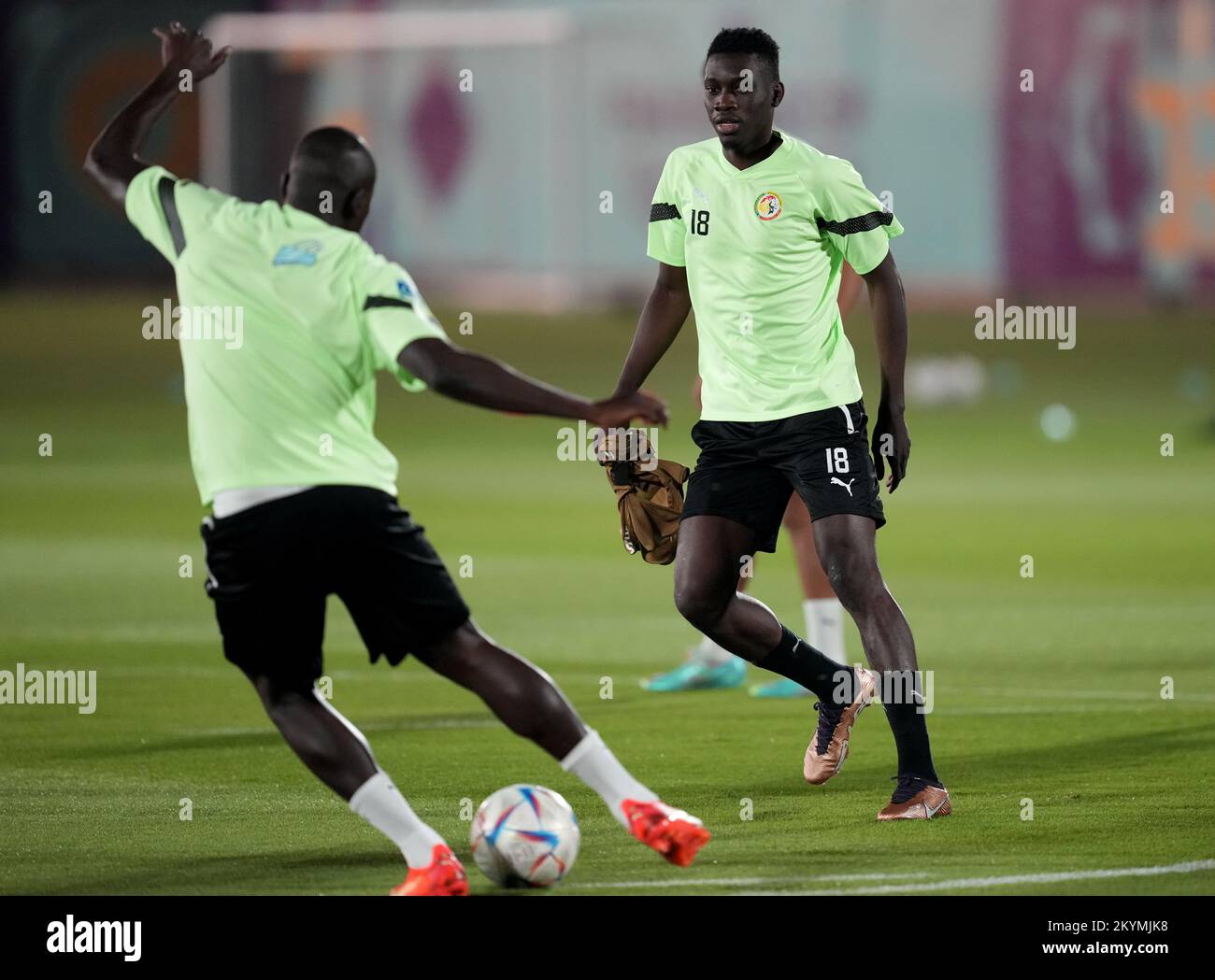 Senegal's Ismaila Sarr during a training session Al Duhail SC, Doha ...