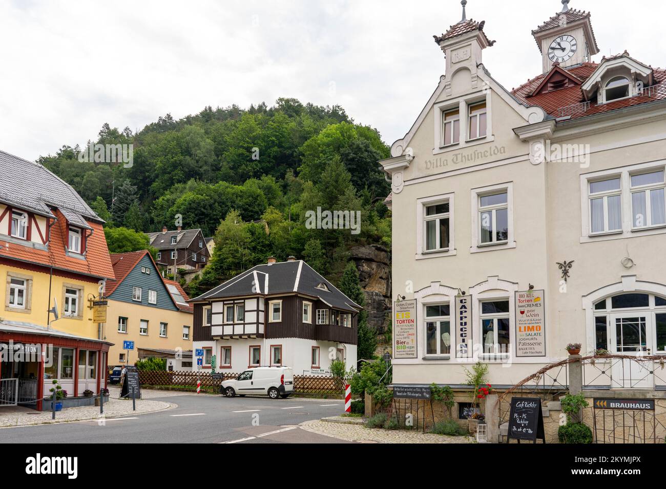 Little village Schmilka in south eastern corner of Germany Stock Photo ...