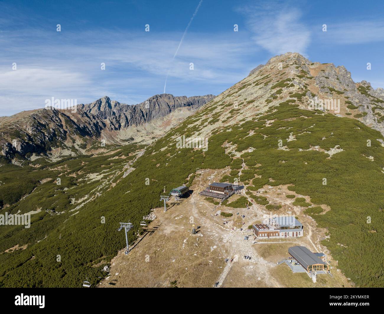 The peak of Predne Solisko in the Tatras in the Strbske Pleso area in ...