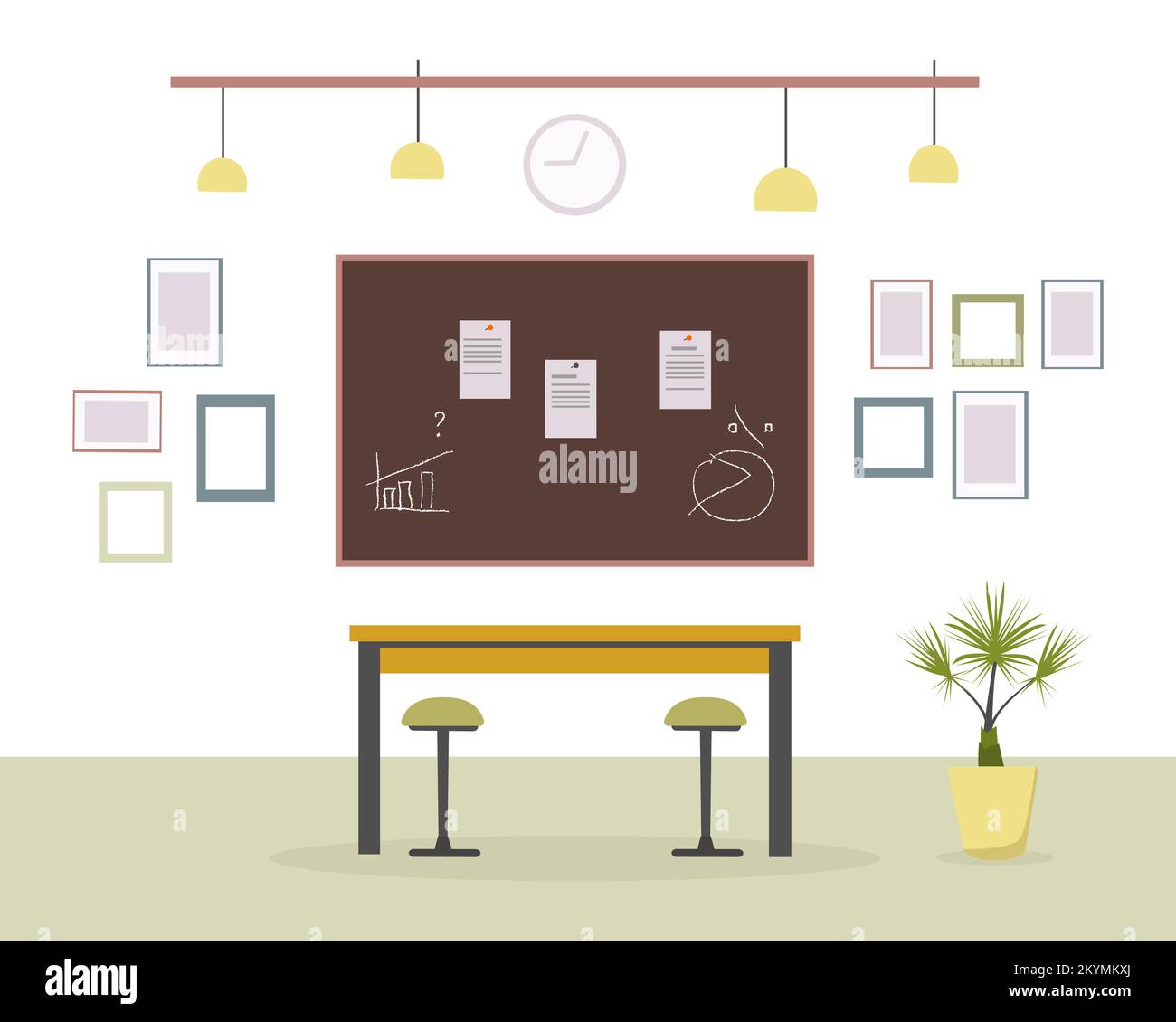 Empty corporate office Stock Vector Images - Alamy