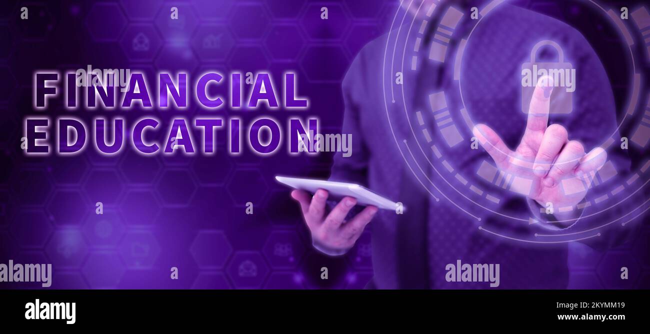 Handwriting text Financial Education. Business approach Understanding ...