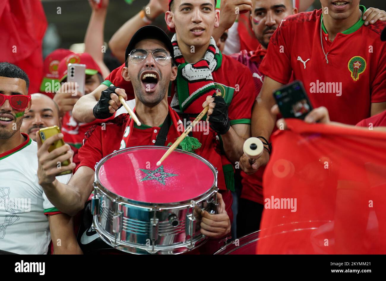 Morocco fans in the stands before the FIFA World Cup Group F match at ...