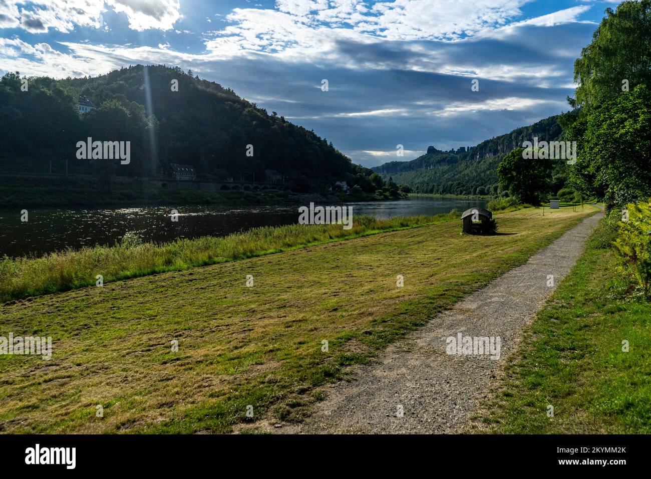 Little village Schmilka in south eastern corner of Germany Stock Photo ...