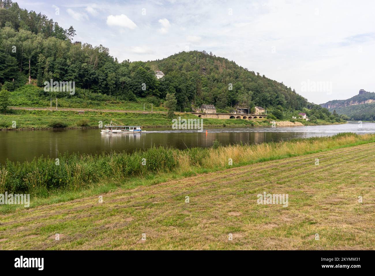 Little village Schmilka in south eastern corner of Germany Stock Photo ...