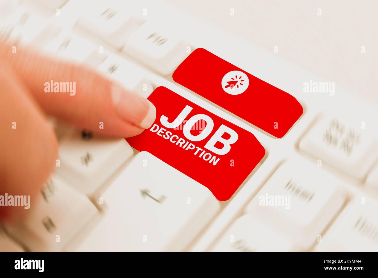 Hand writing sign Job Description. Business concept A document that ...