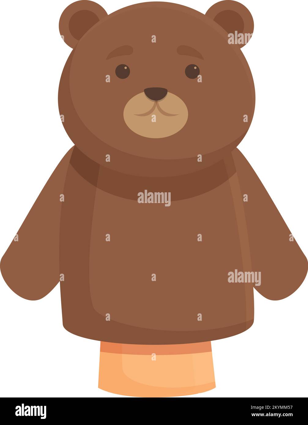 Forest bear puppet icon cartoon vector. Show stage. Doll animal Stock ...
