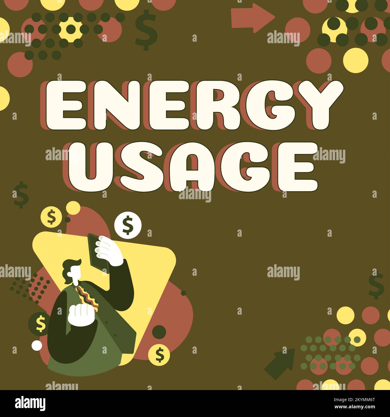 Handwriting text Energy Usage. Business idea Amount of energy consumed ...