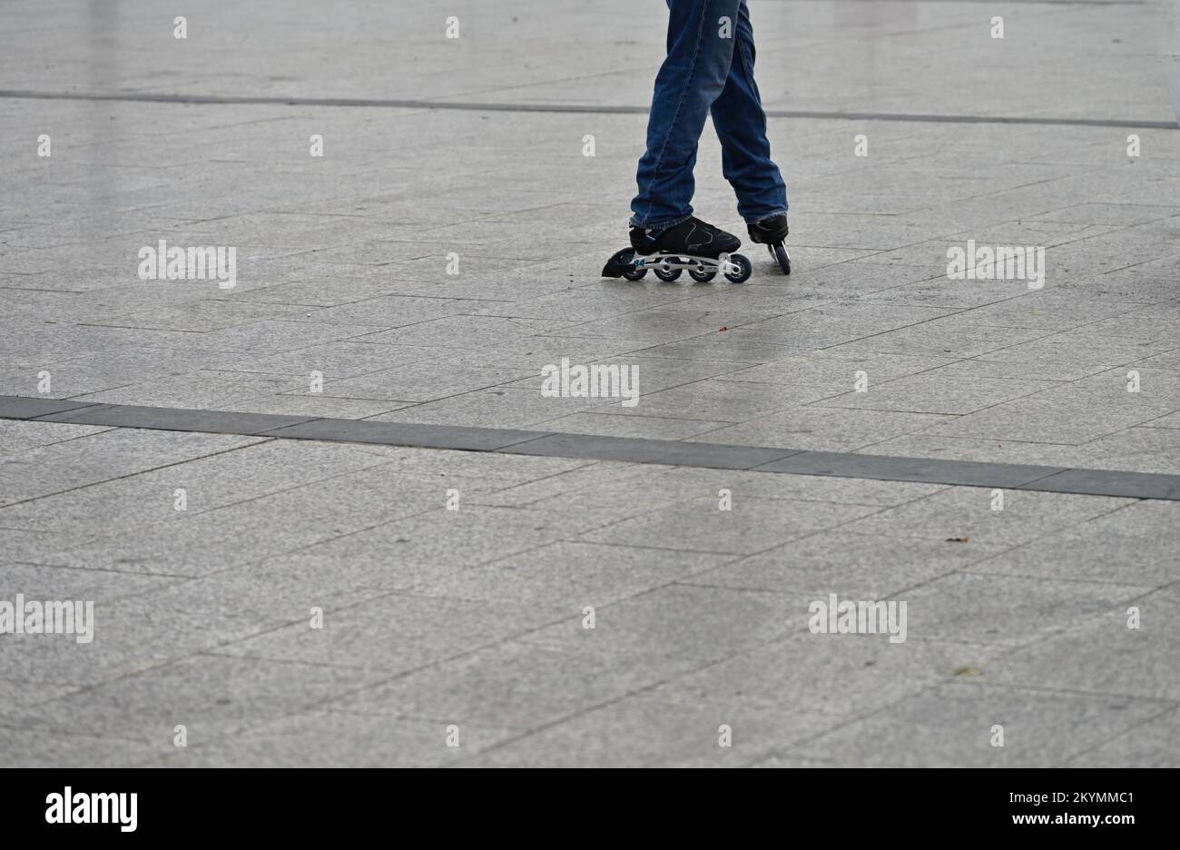 Rollerblade roller skating Stock Photo - Alamy