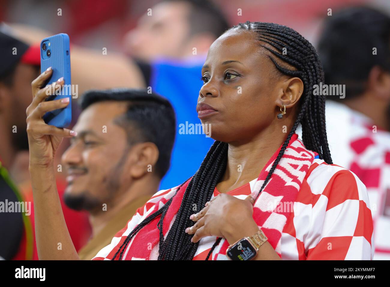 Ar Rayyan, Qatar. 01st Dec, 2022. Croatian fan during the FIFA World ...