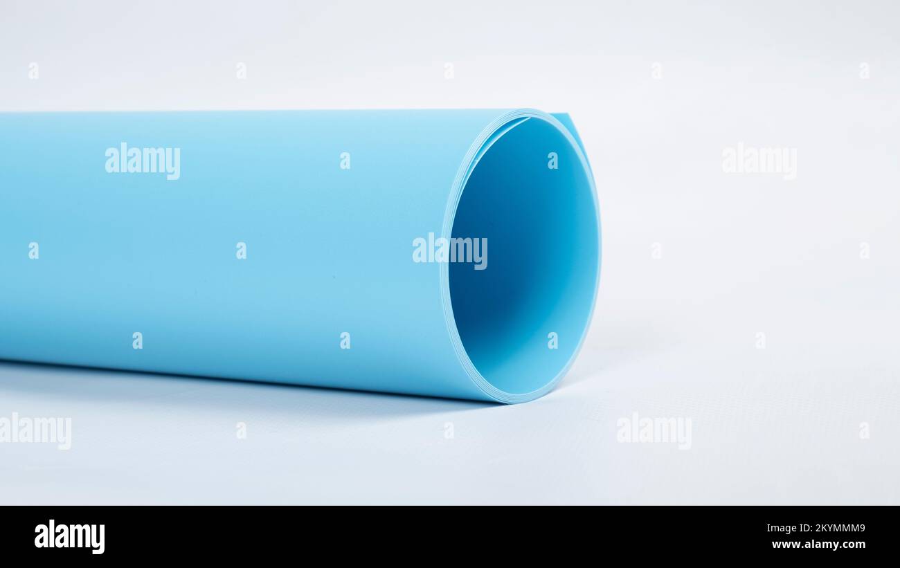 vinyl roll of blue photo background for photos isolate on white ...