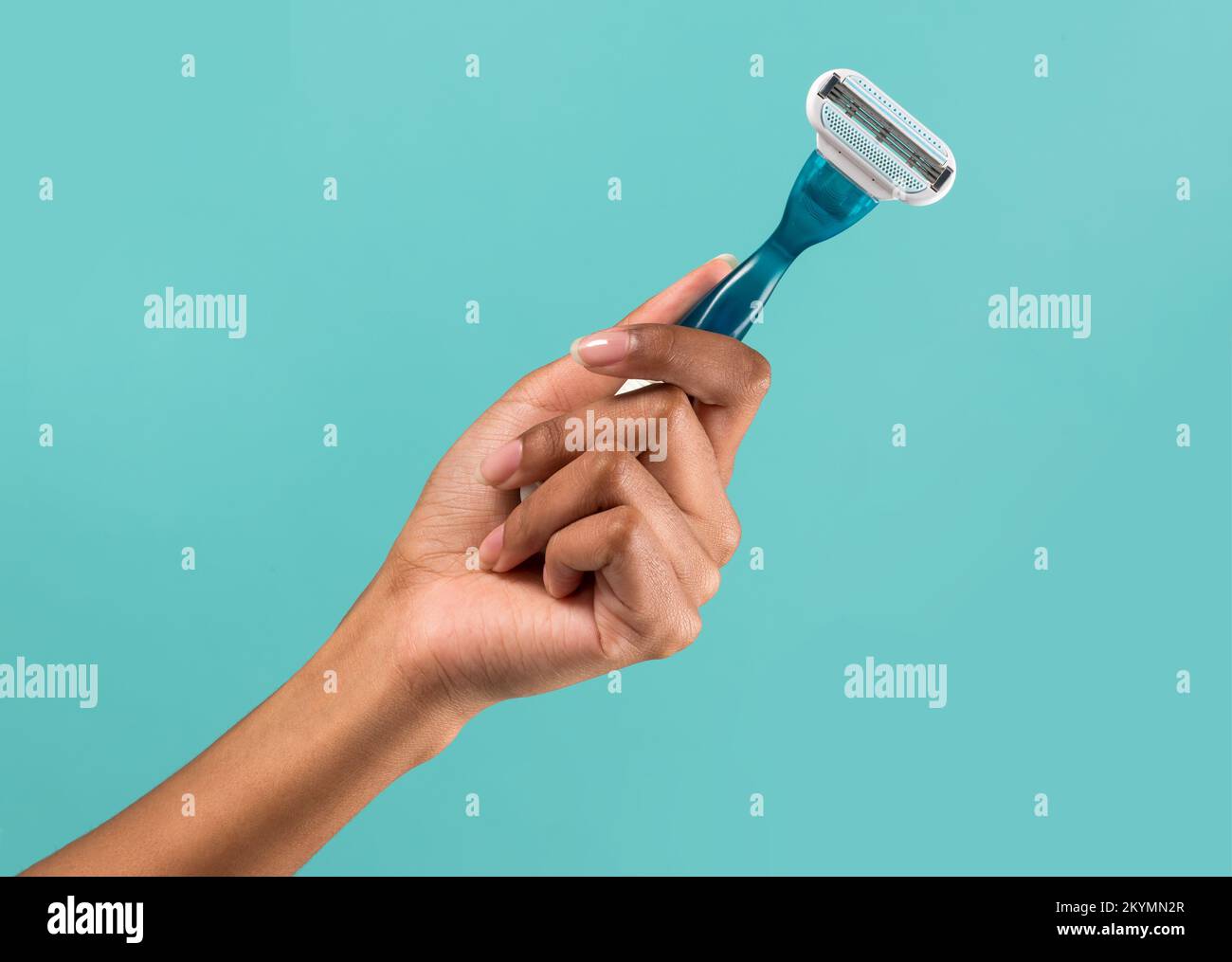 Crop hand of black woman demonstrating modern disposable convenient ...