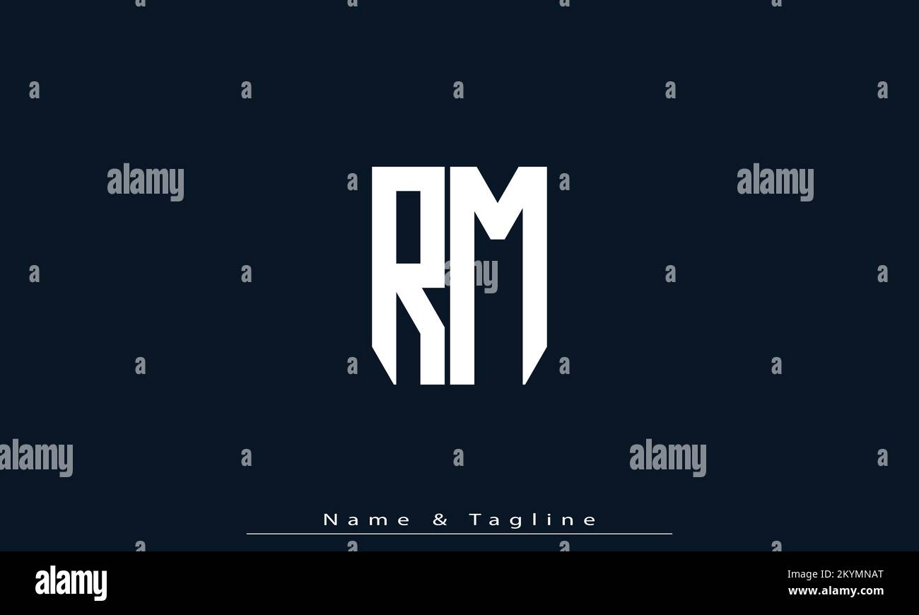 Alphabet letters Initials Monogram logo RM , MR Stock Vector Image ...