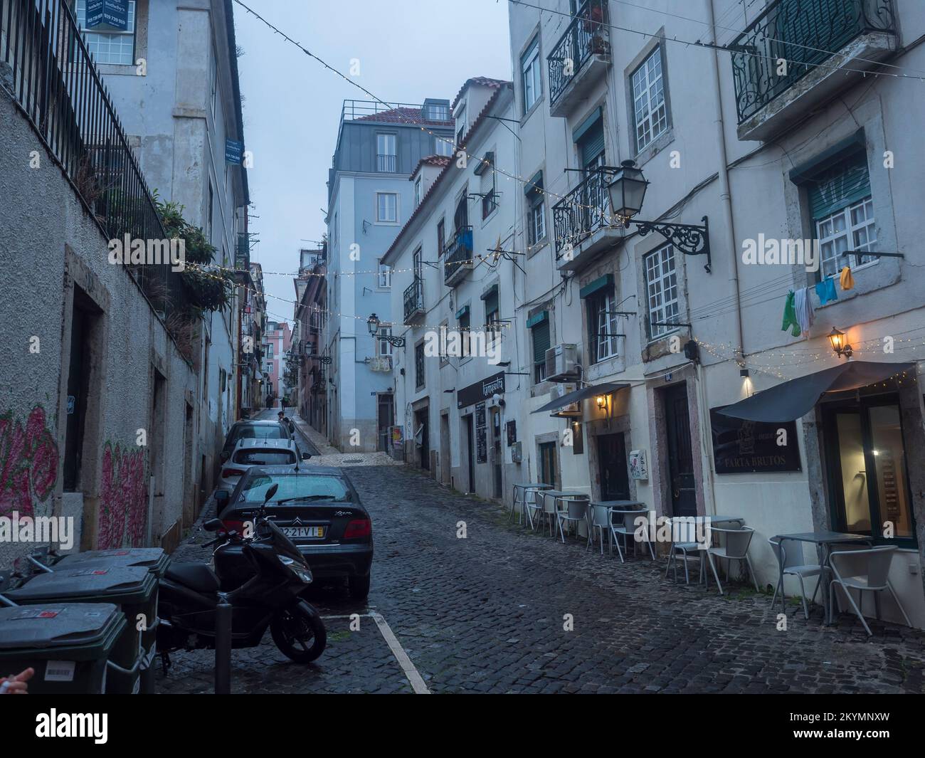 Lisbon, Portugal, October 30, 2021: View of street in Baixa at Lisbon ...