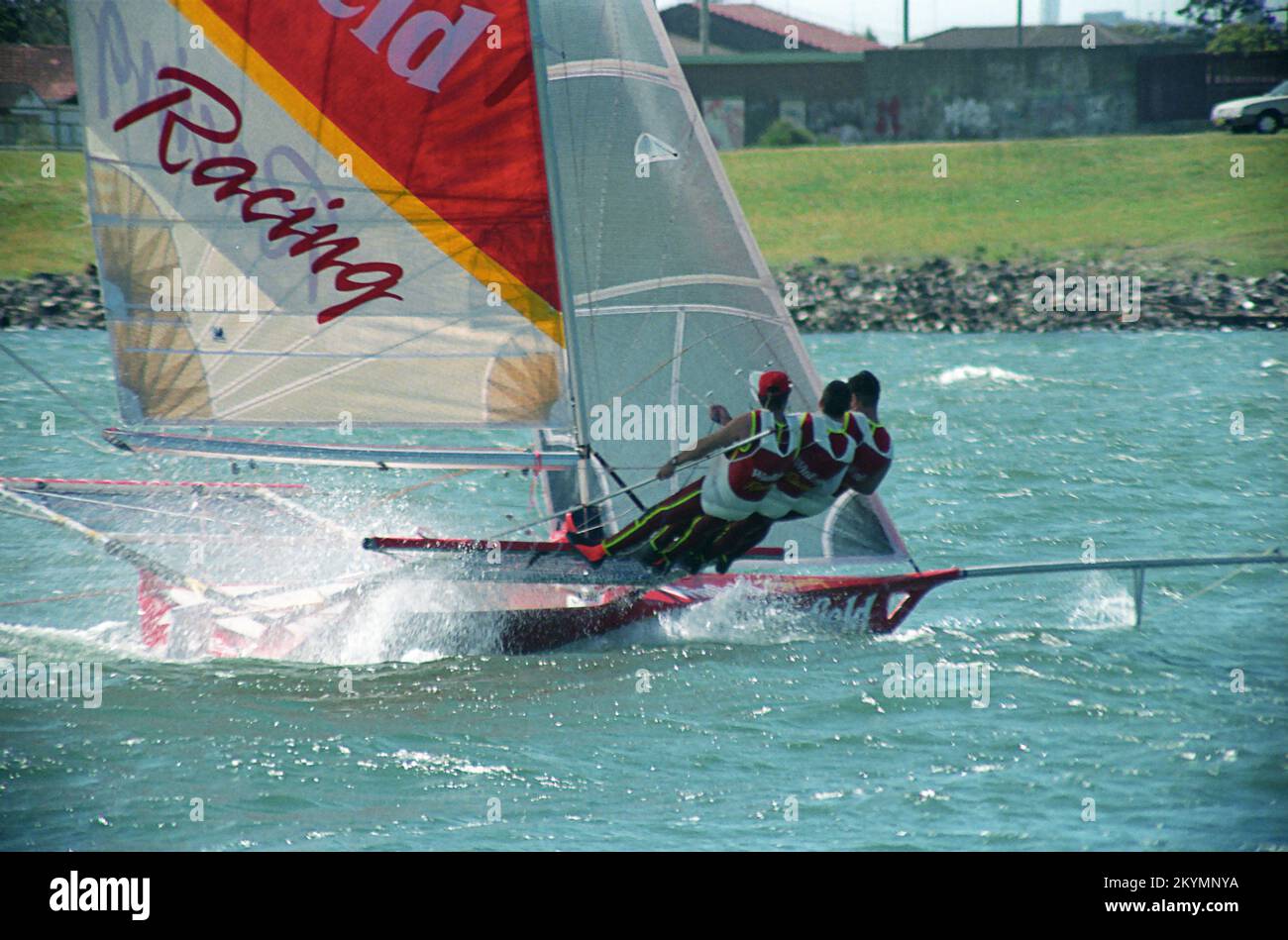 18ft skiff "Winfield Racing", winner of the 1993 JJ Giltinan 18ft Skiff ...