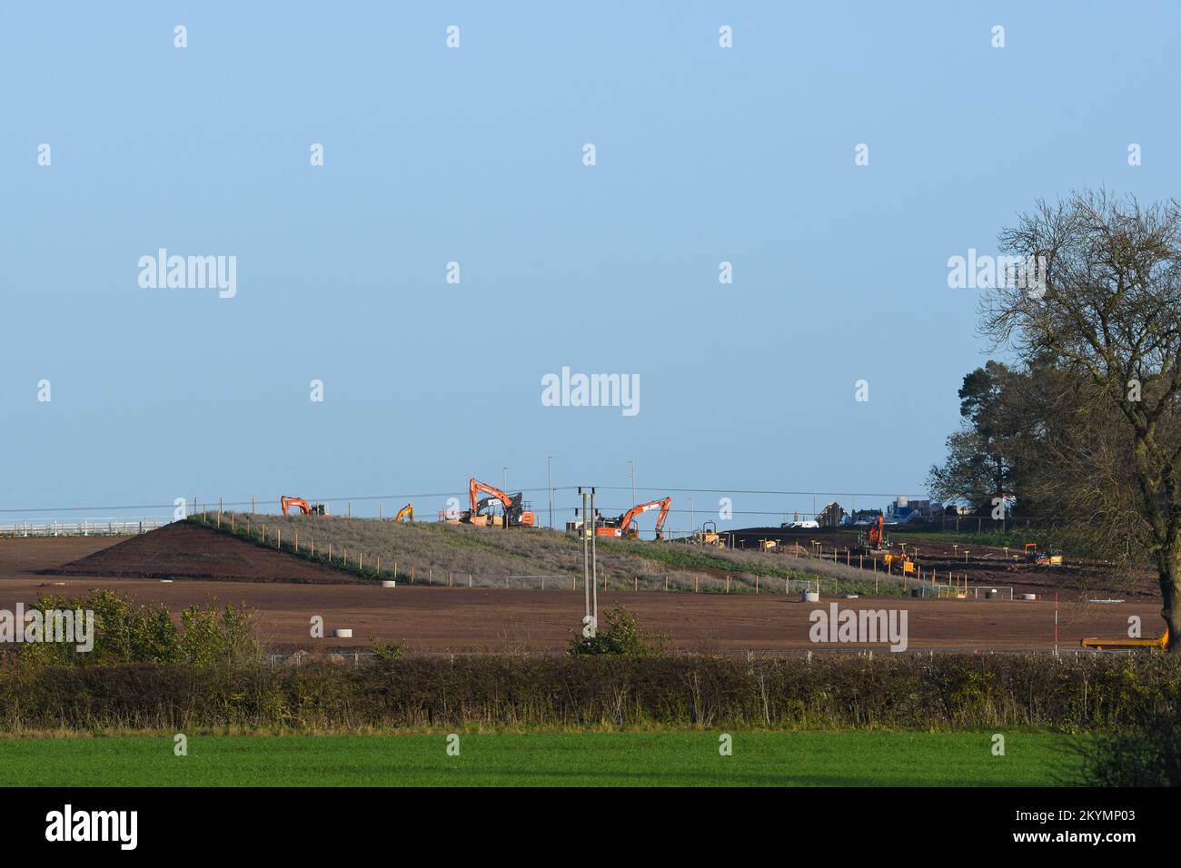 new road being constructed on a farmers field Stock Photo - Alamy